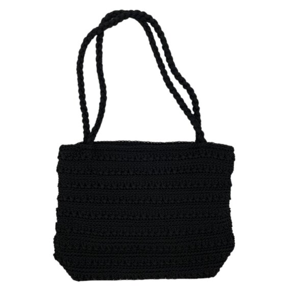 croft & barrow | Bags | Croft Barrow Crochet Shoulder Bag Black Beach ...